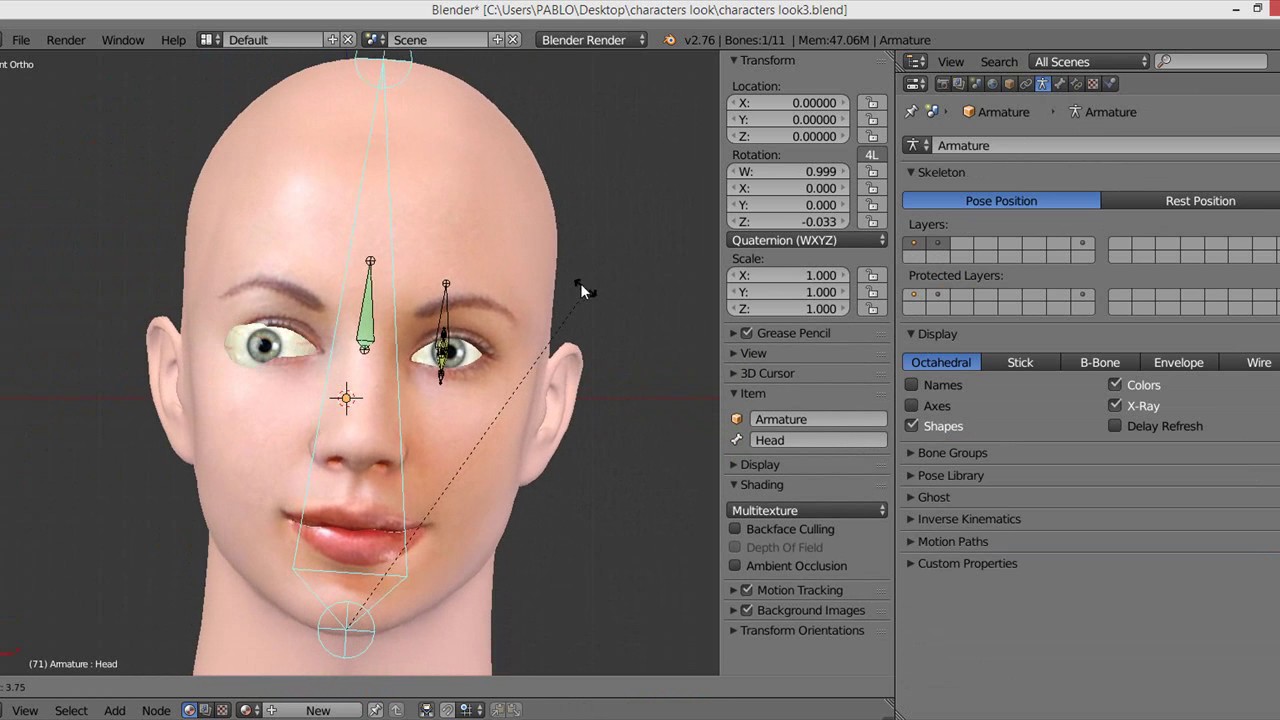 Animación de los ojos en blender 3d - YouTube