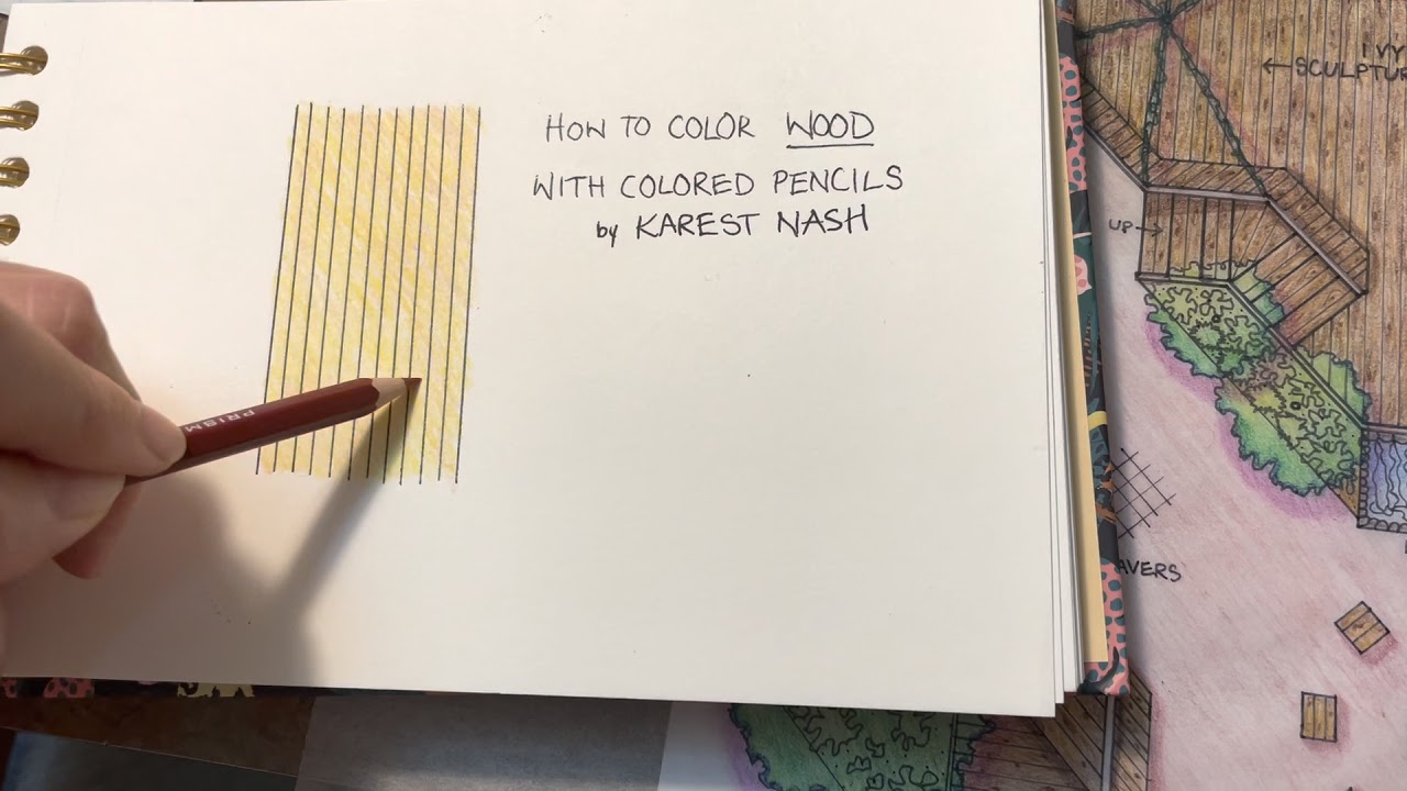 Wood Rendering with Colored Pencils - YouTube