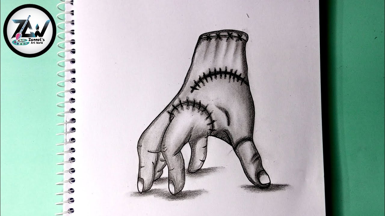 How to draw Wednesday thing | easy drawing | Step by step - YouTube