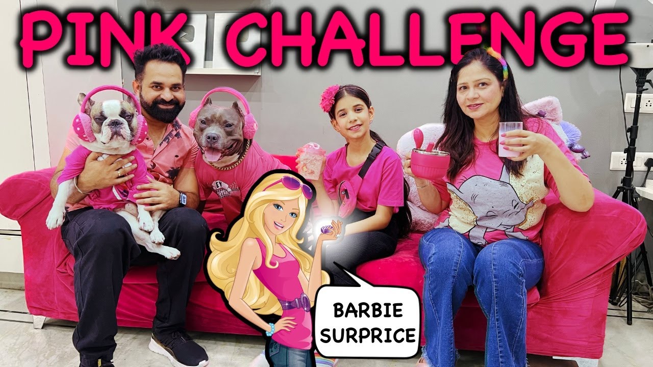 EVERYTHING IN THE COLOR PINK 💖 24 HOURS BARBIE 👧🏼 CHALLENGE! 🌷🐷 - YouTube