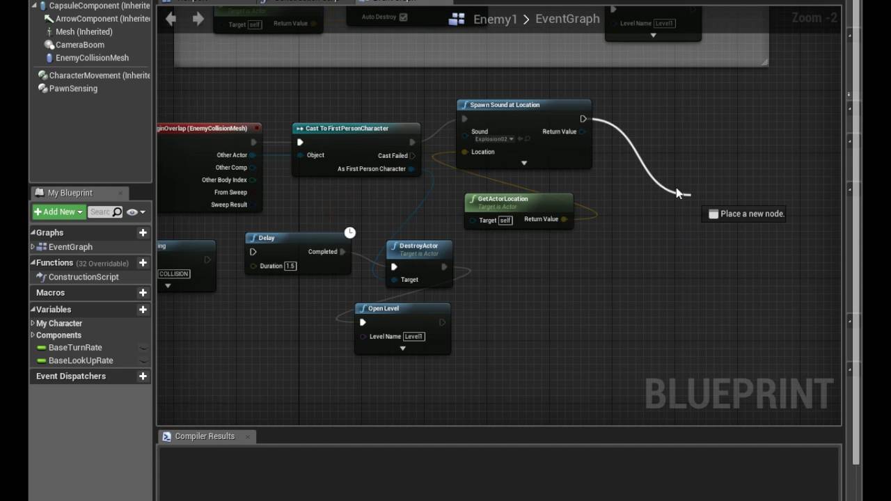 Unreal Engine 4 tutorial #6 Enemy AI hits us with effects like sound ...