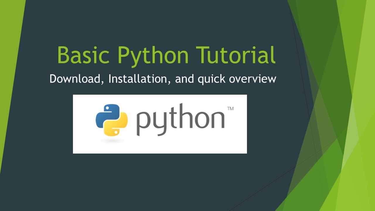 Python Download, Install, and a Quick Overview - YouTube