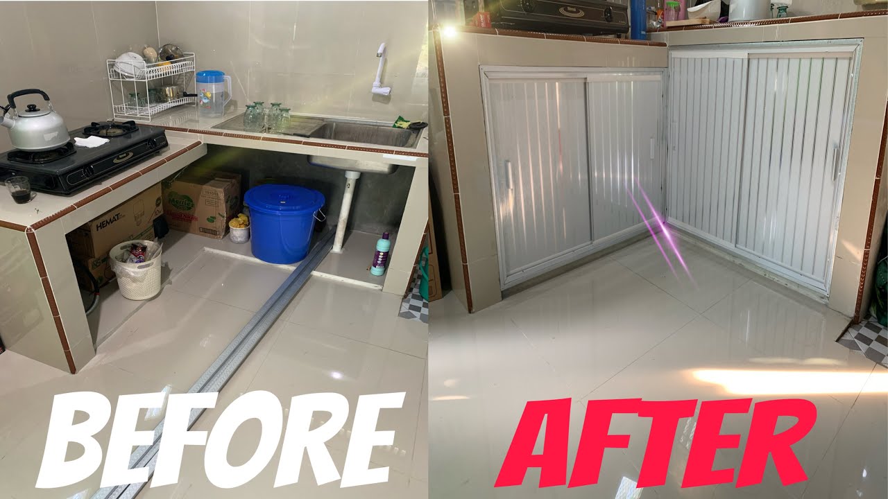 MEMBUAT KITCHEN SET SENDIRI | dari plavon pvc... - YouTube