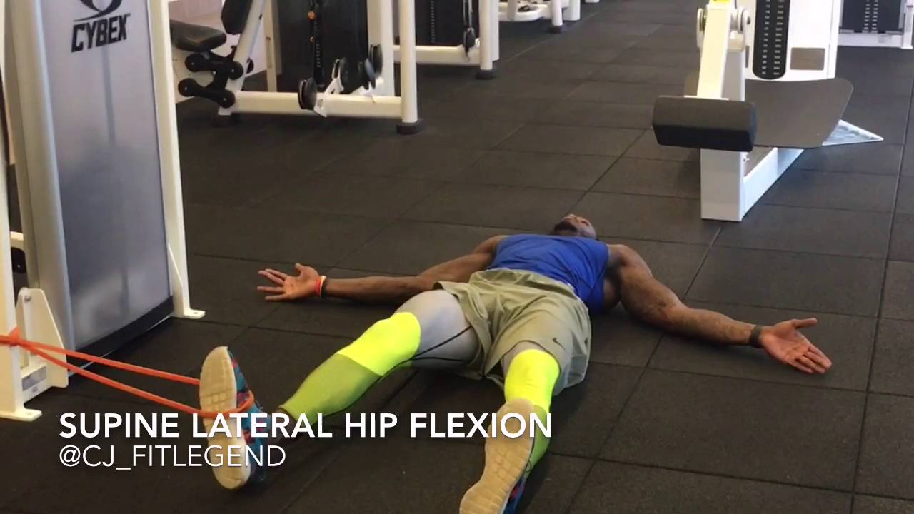 Supine Lateral Hip Flexion - YouTube