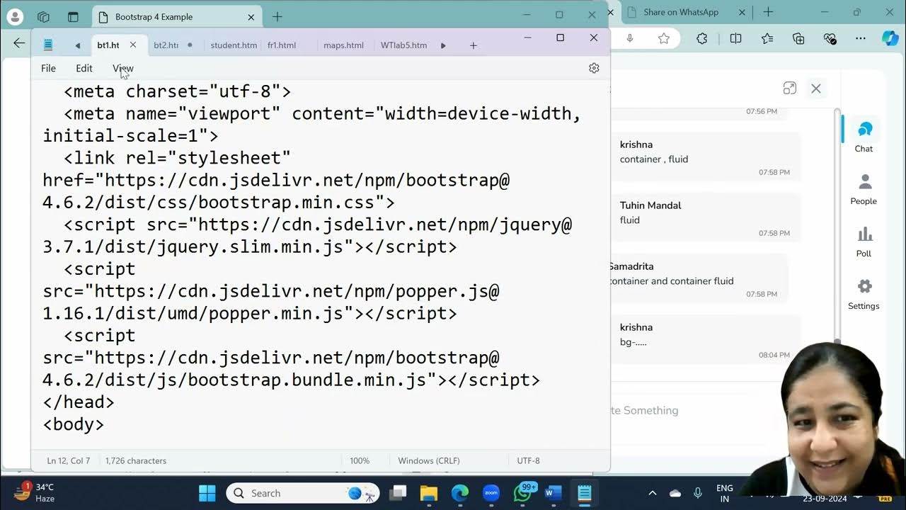 Bootstrap Grid System | Dividing Into Columns | Web Technology | Semester - 1 BCA - YouTube