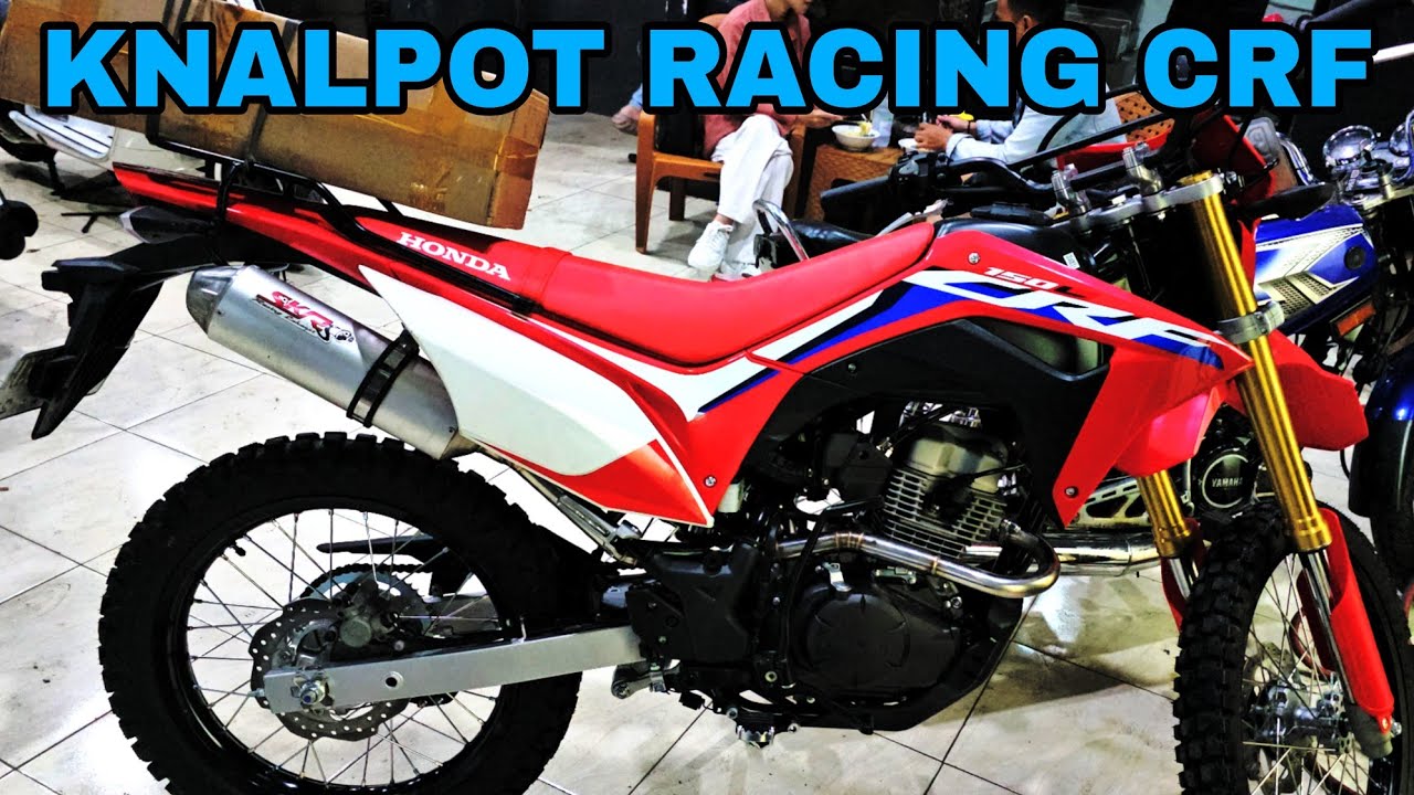 KNALPOT RACING HONDA CRF FULL SISTEM BUATAN SKR RACING EXHAUST SILENCER ...