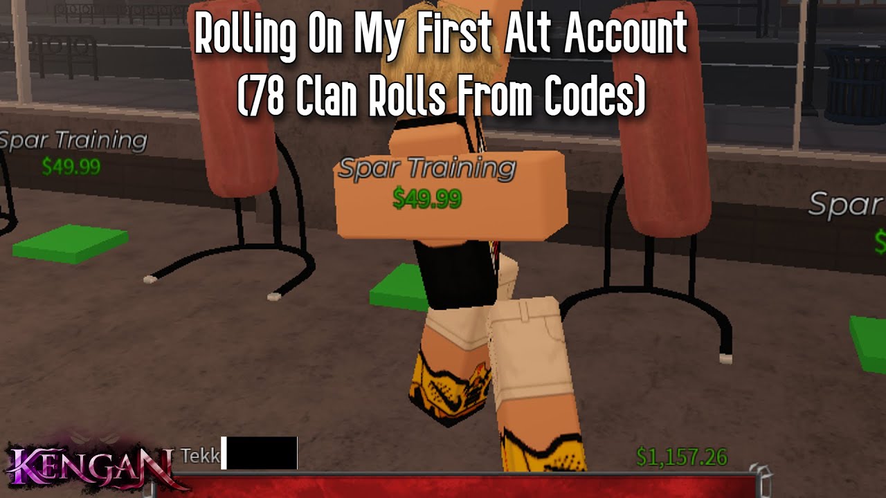 ROLLING ON MY OLDEST ALT ACCOUNT IN KENGAN (ROBLOX) - YouTube
