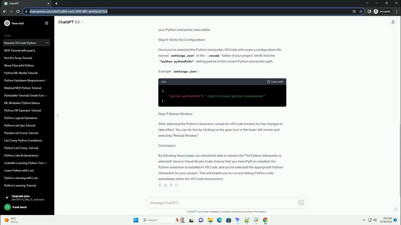 no python interpreter is selected - YouTube