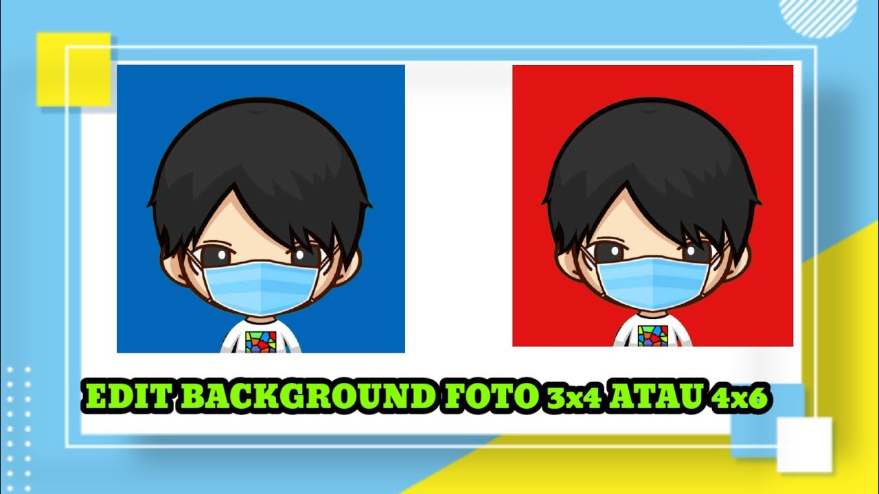 Cara edit Background Foto 3x4 Berwarna Menggunakan Hp - YouTube