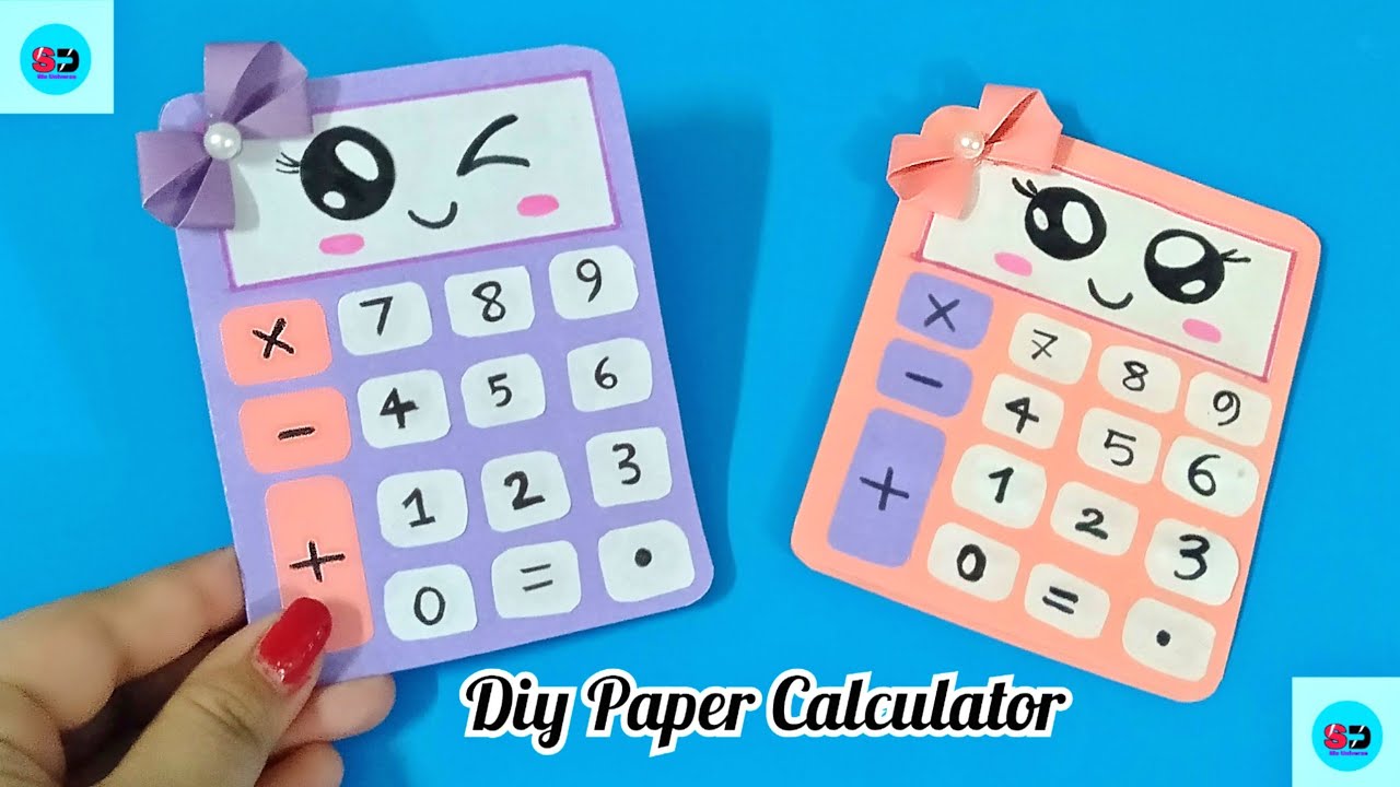 DIY Cute Paper Calculator Mini Notebook - YouTube