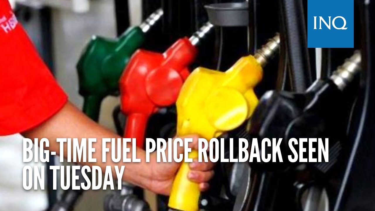 Big-time fuel price rollback seen on Tuesday - YouTube