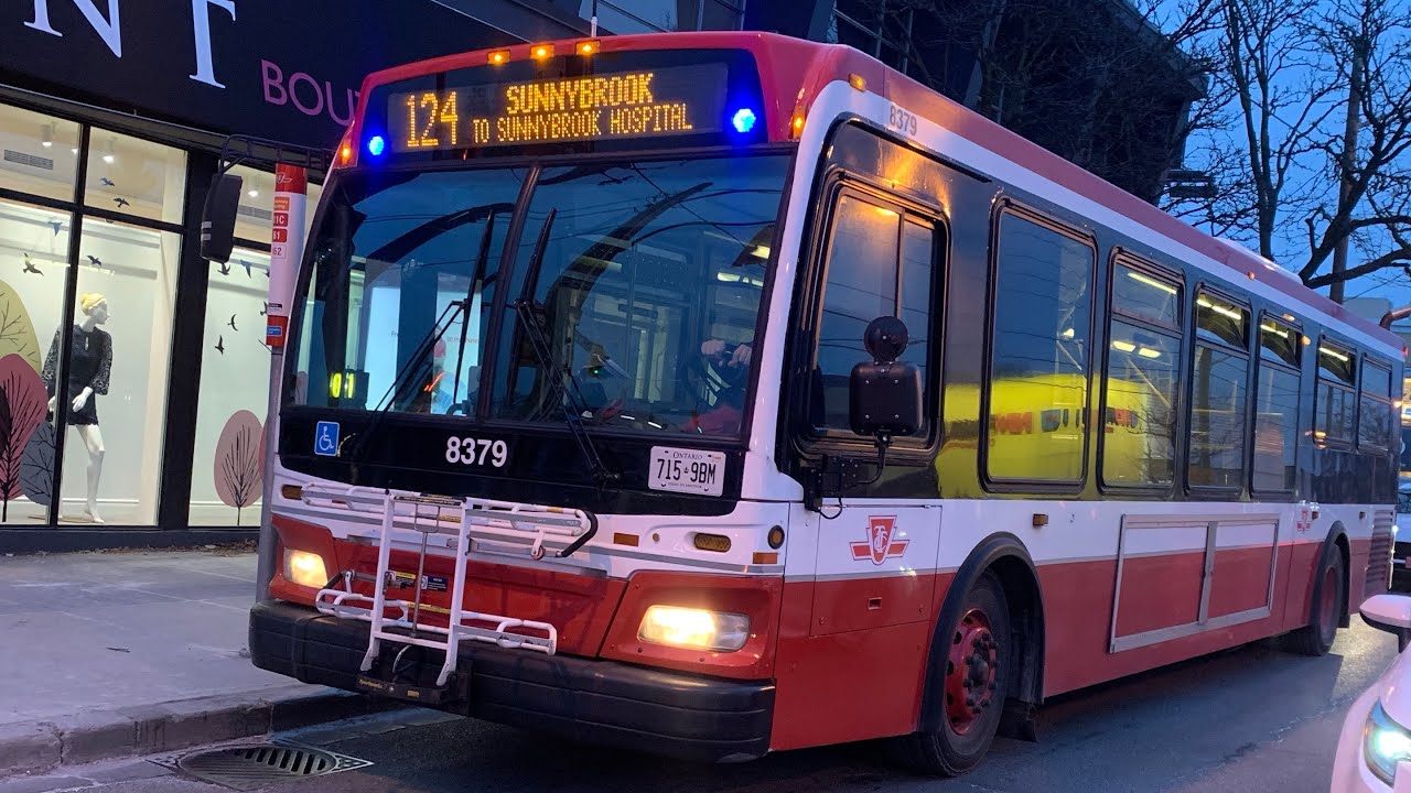 TTC Full Eastbound Ride Video on 8379 on route 124 Sunnybrook to ...