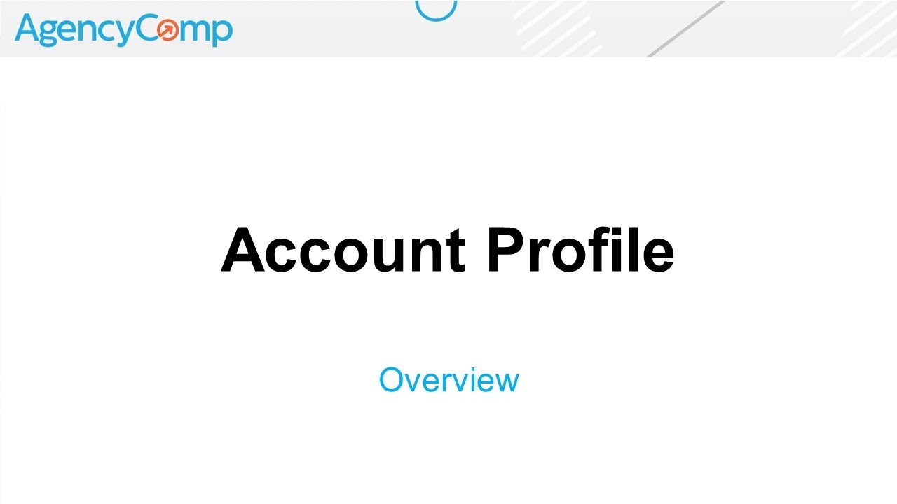 Account Profile Overview - YouTube