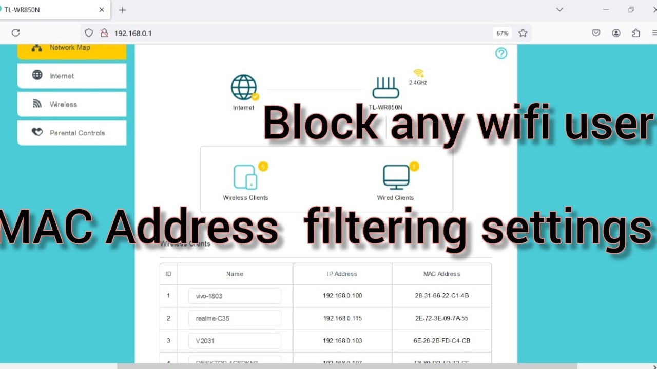 How To Block Any Wifi User In Tp Link Router Tp Link Router Access 3279
