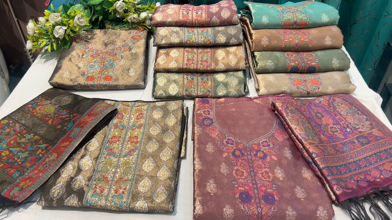 02-Oct-25 | Pure Tissue Silk Weaving Jamawar Suits | WhatsApp for ...
