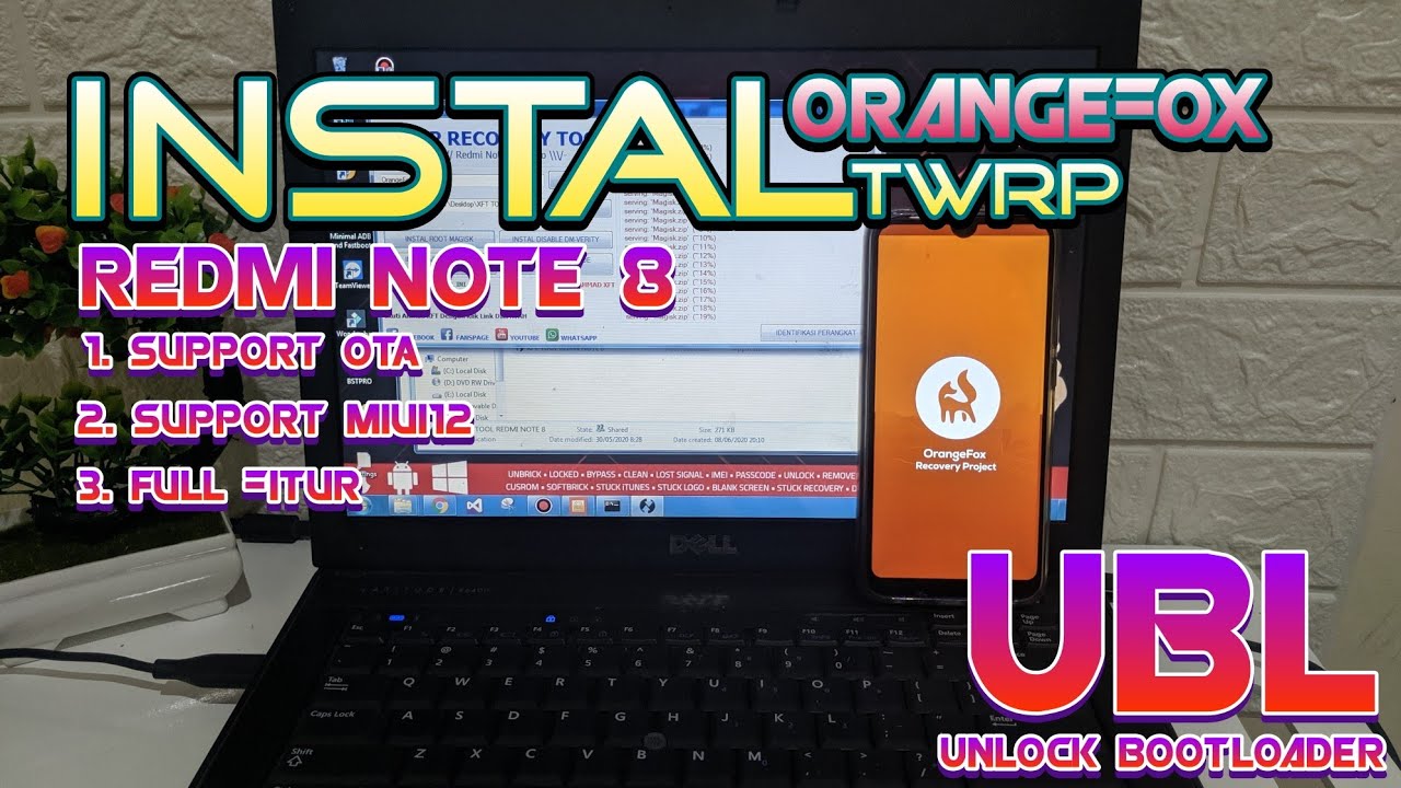 UBL DAN PASANG TWRP REDMI NOTE 8 PALING MUDAH - YouTube