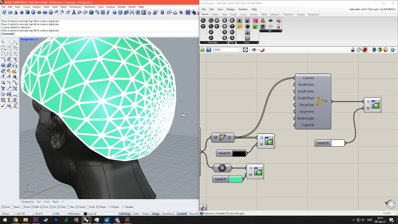 Parametric Helmet (RemeshByColour in Grasshopper) - YouTube