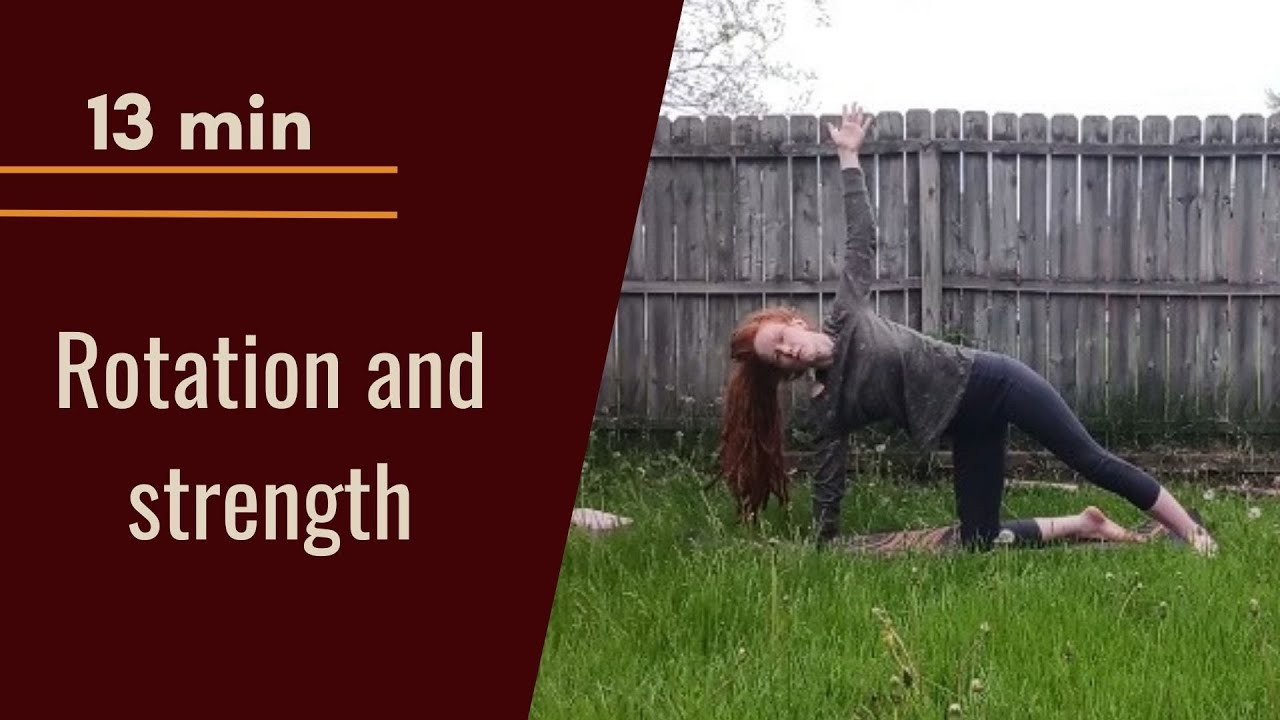 Strength for the abs and spine - 13 minute Hatha Yoga flow - YouTube