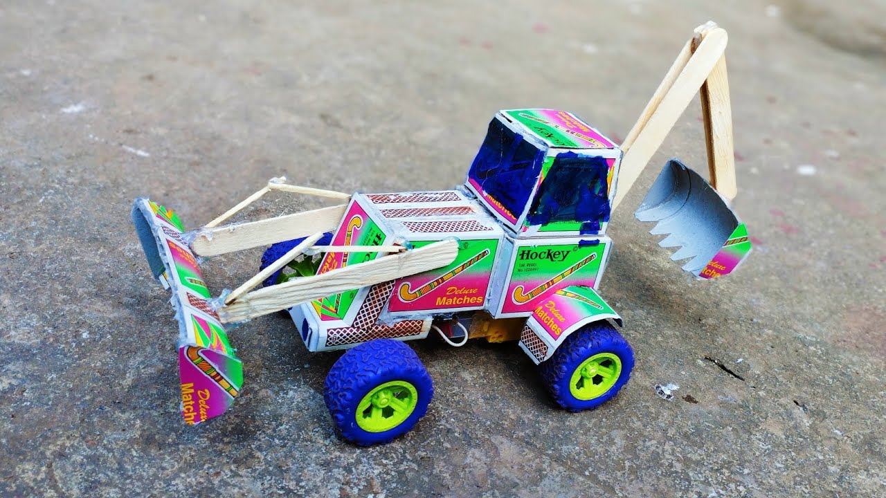 How to make Matchbox JCB machine At Home Amazing video with matchbox ...