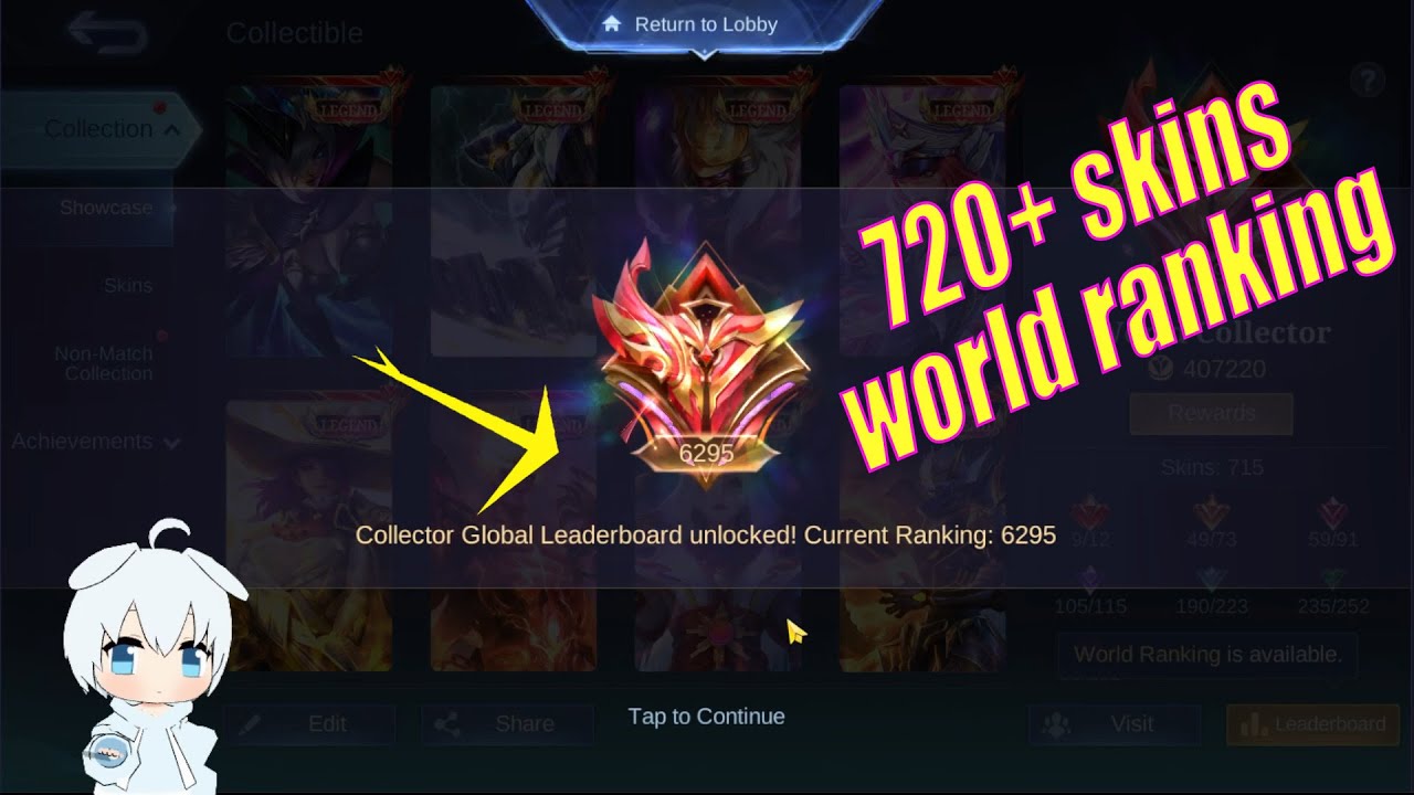 720+ skins gave me world ranking on mlbb - YouTube