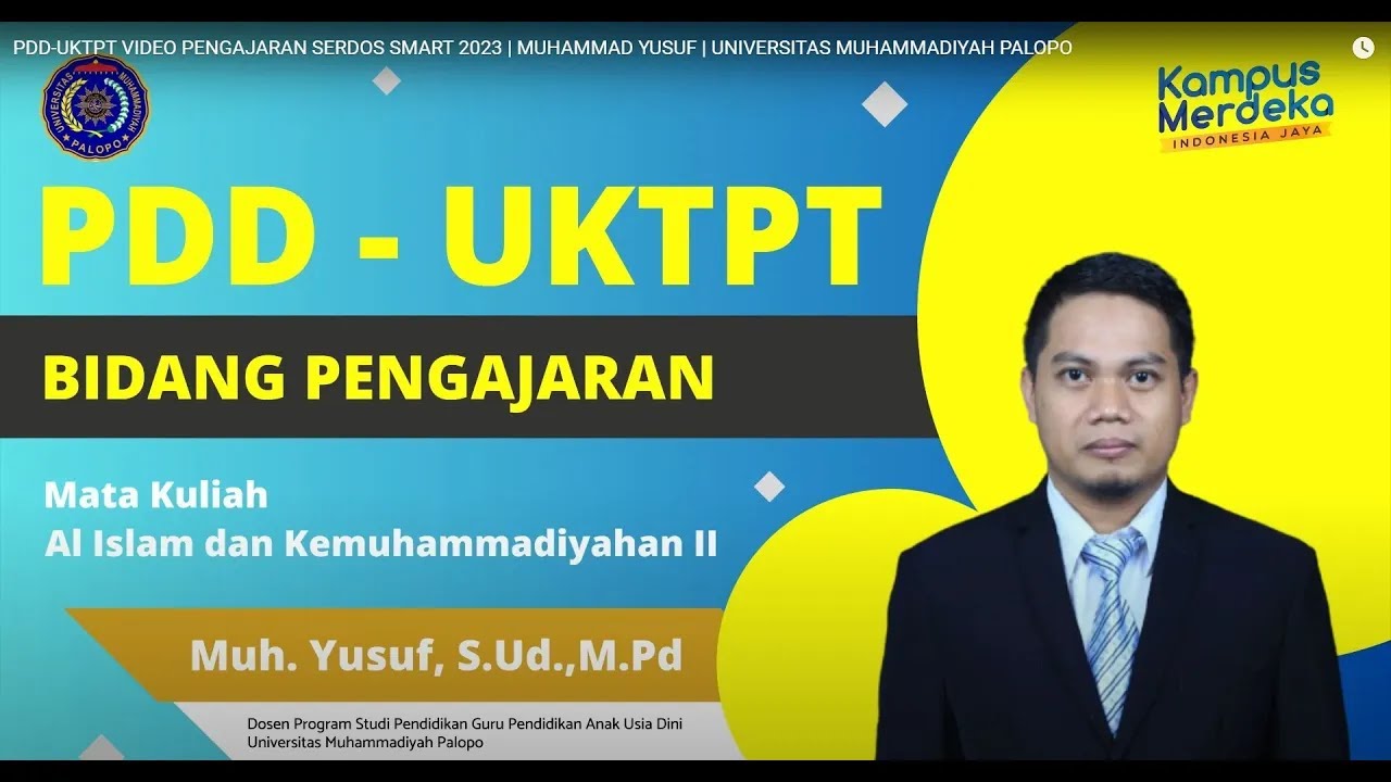 PDD-UKTPT VIDEO PENGAJARAN SERDOS SMART 2023 | Muhammad Yusuf ...