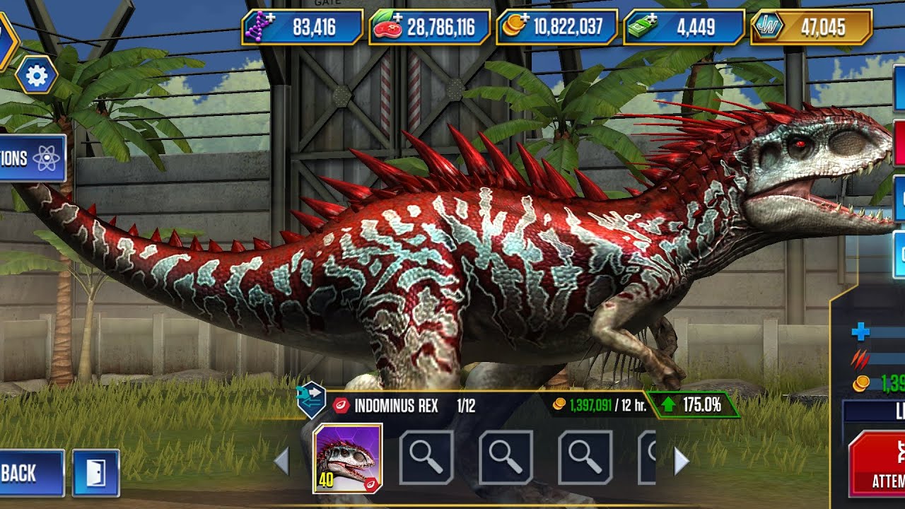WE ARE SO BACK AND INDOMINUS REX LEVEL 40!!!#jurassicworldthegame - YouTube