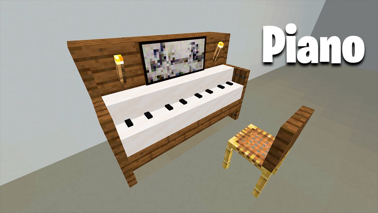 Piano in Minecraft - Simple Build Hacks - YouTube