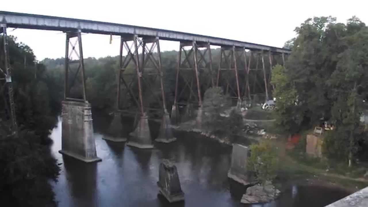 Saluda River, Dam, trestle, and waterfowl - YouTube