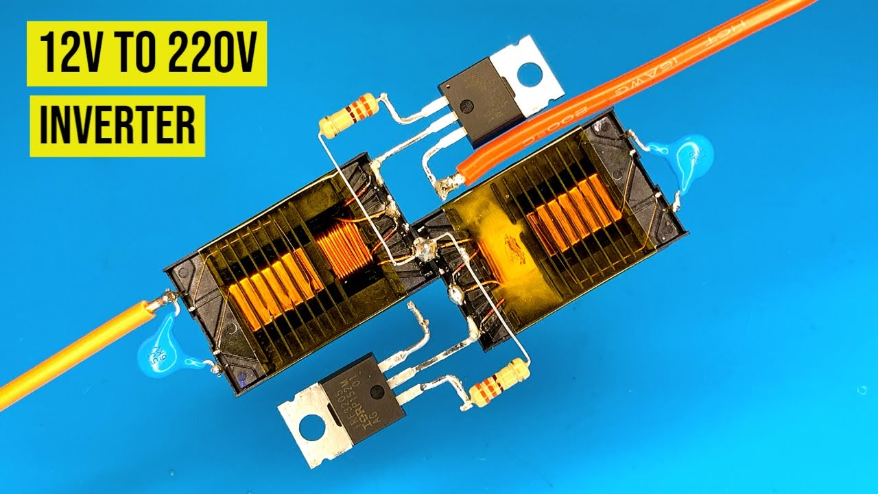 how to make mini inverter 12v to 220v - YouTube