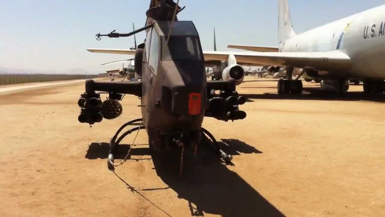Bell AH-1 Cobra Military Helicopter - March Field Air Museum - YouTube