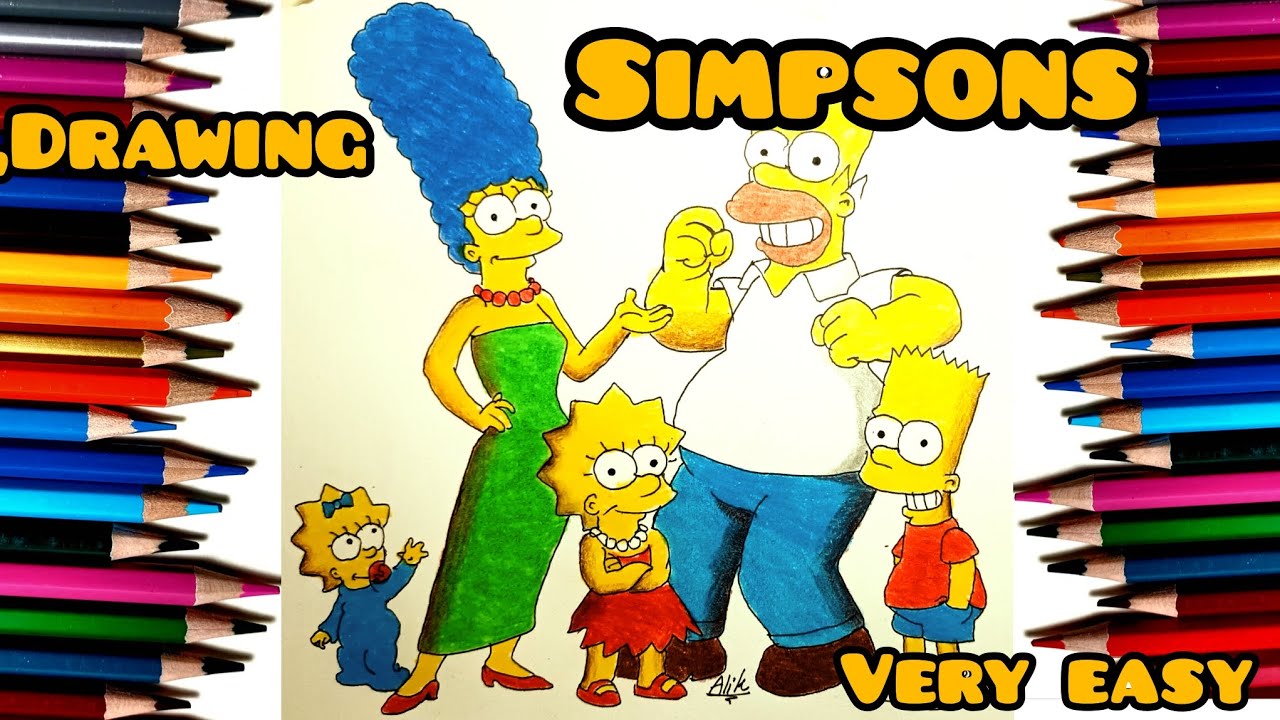 Learning how to draw the characters of the Simpsons series is very easy ...