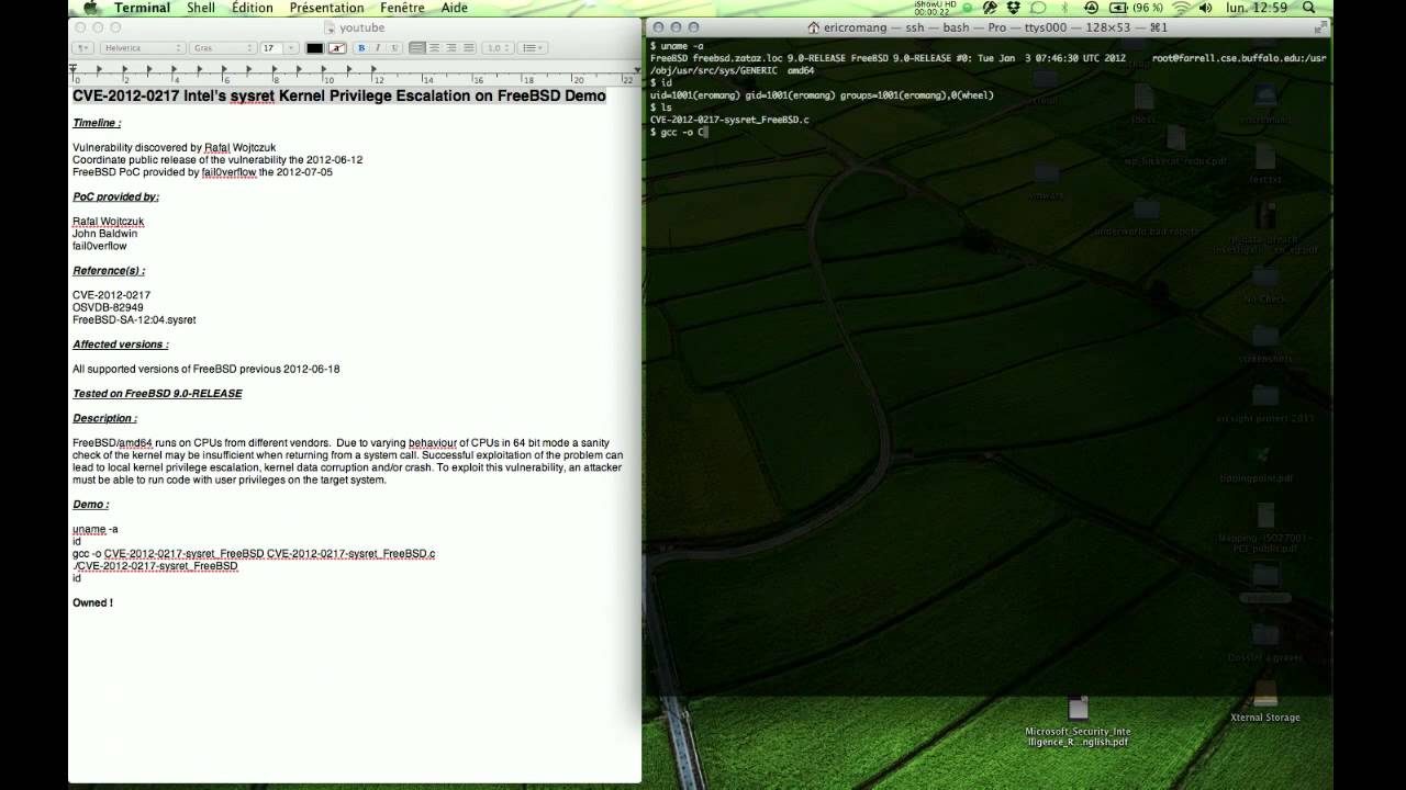 CVE-2012-0217 Intel's sysret Kernel Privilege Escalation on FreeBSD ...