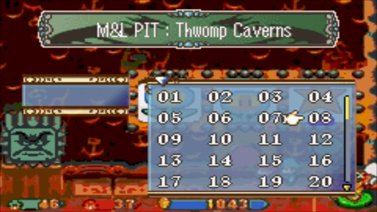 Mario & Luigi Partners in Time : Thwomp Caverns (Fire Emblem GBA ...