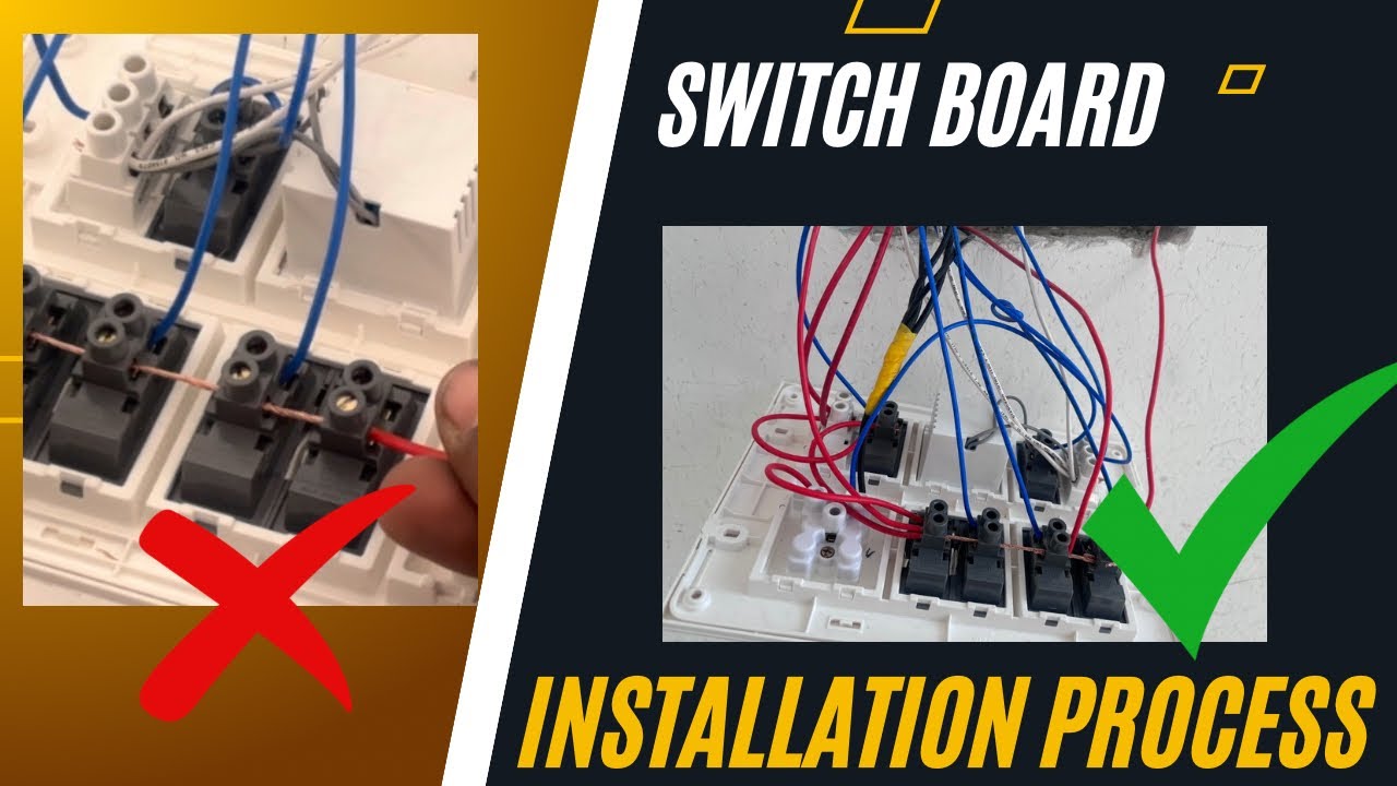 How to install smart switch board || switch board installation || fan ...