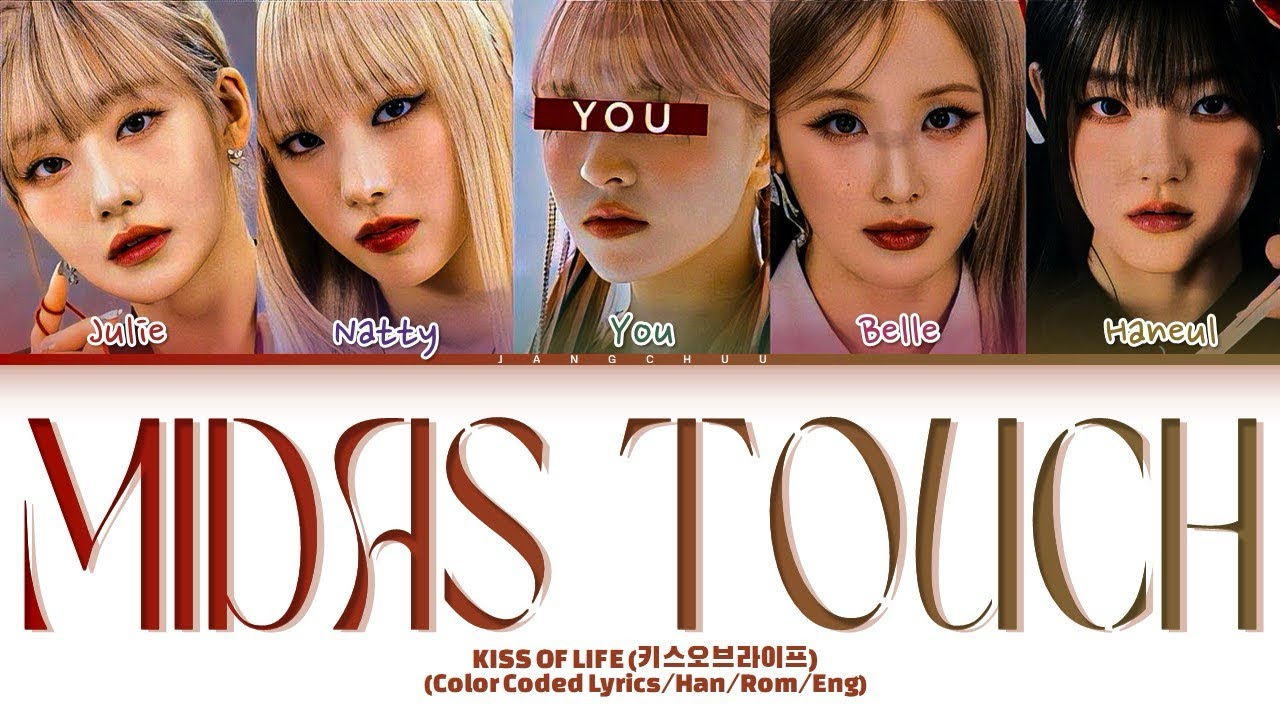 [KARAOKE]KISS OF LIFE "Midas Touch" (5 Members) Lyrics|You As A Member - YouTube