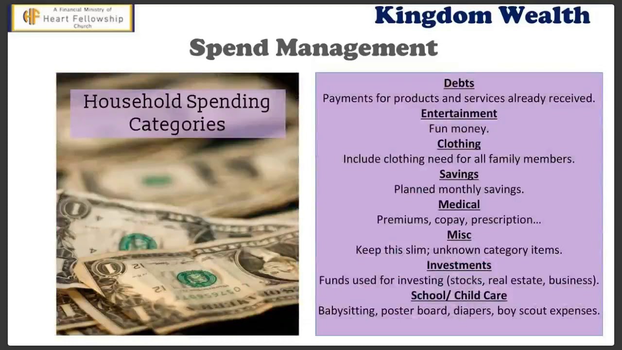 SPEND MANAGEMENT PART 1 - 2nd Component- Spending Plan - YouTube