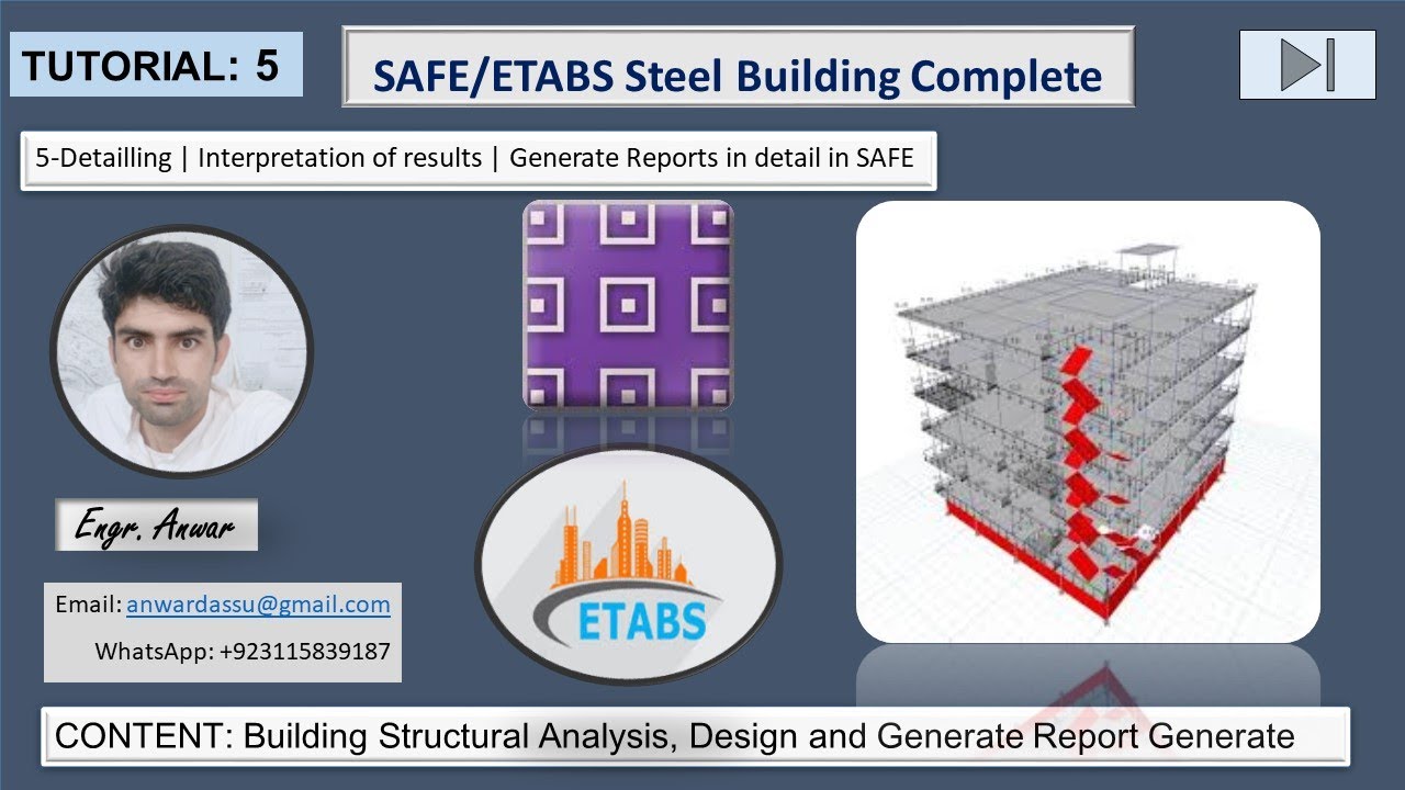 5-6.Report Generation | Drawing | Detailing Steel Structure in SAFE ...