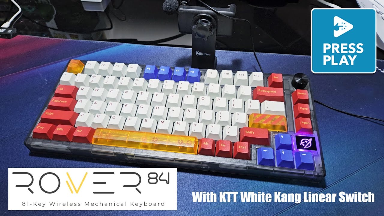 Wireless Mechanical Keyboard PressPlay Rover 84 V4 - YouTube
