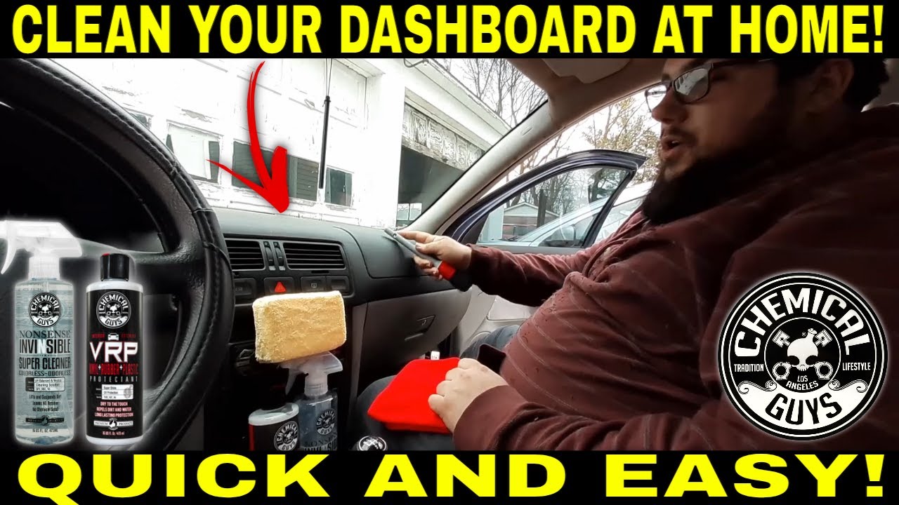 CLEAN YOUR DASHBOARD AT HOME! QUICK AND EASY! - YouTube