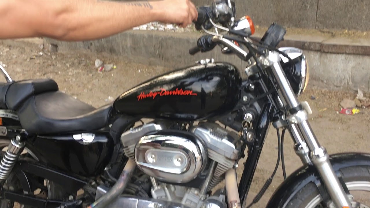 Harley Davidson Superlow Sportster 883, Without Mufflers (Use Headfones ...