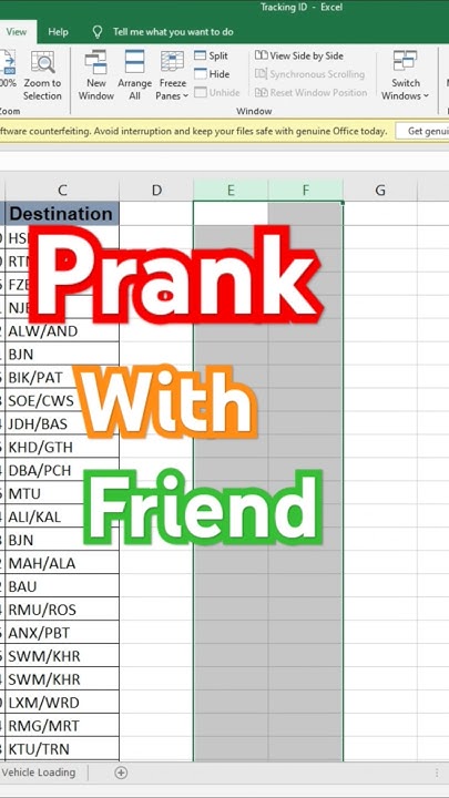 MS EXCEL | Micosoft excel prank with your friends | #excel #excelformula#exceltricks - YouTube