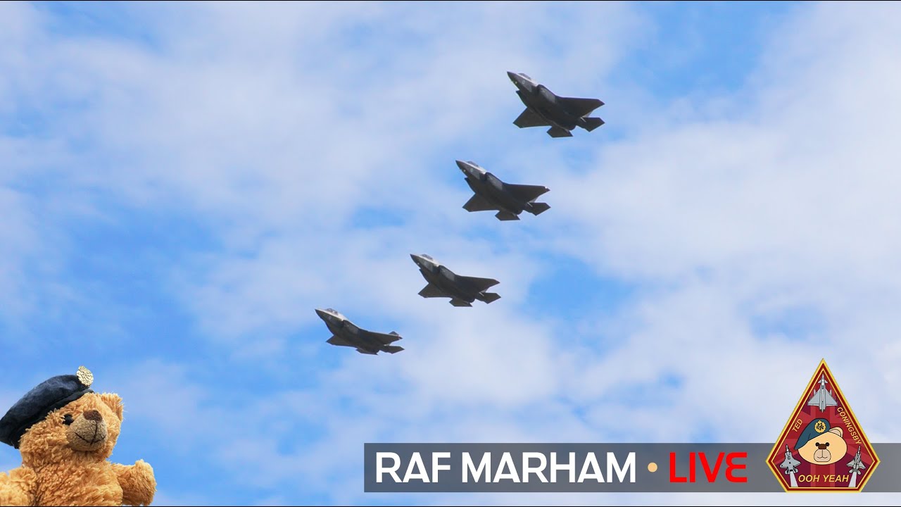 LIVE ROYAL AIR FORCE 5TH GEN RAF MARHAM F-35 LIGHTNING ACTION 617 ...