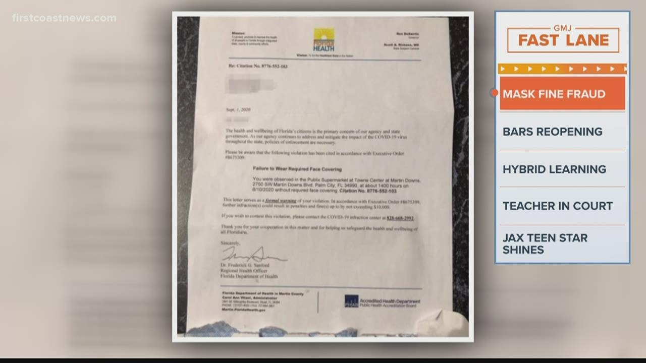 Warning from Florida law enforcement officials over face mask citation ...