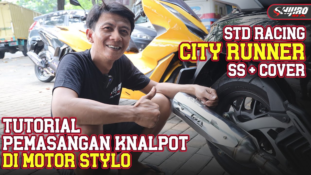 TUTORIAL PEMASANGAN SHIJIRO TYPE CITY RUNNER DI HONDA STYLO 160 - YouTube
