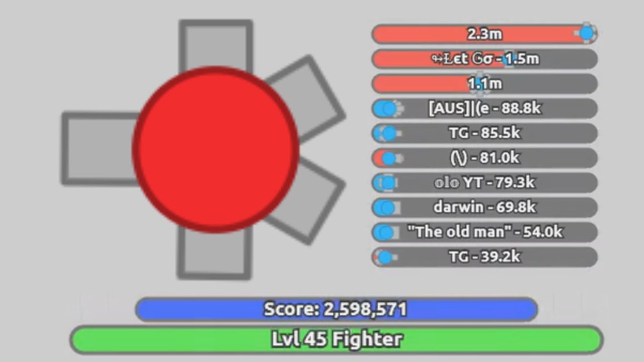 Diep.io | Triple 1m! 2.6 Million Score! 7 Hour Survival Time! (Fighter ...