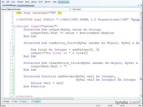 Using functions in ASP.NET Youtube - YouTube