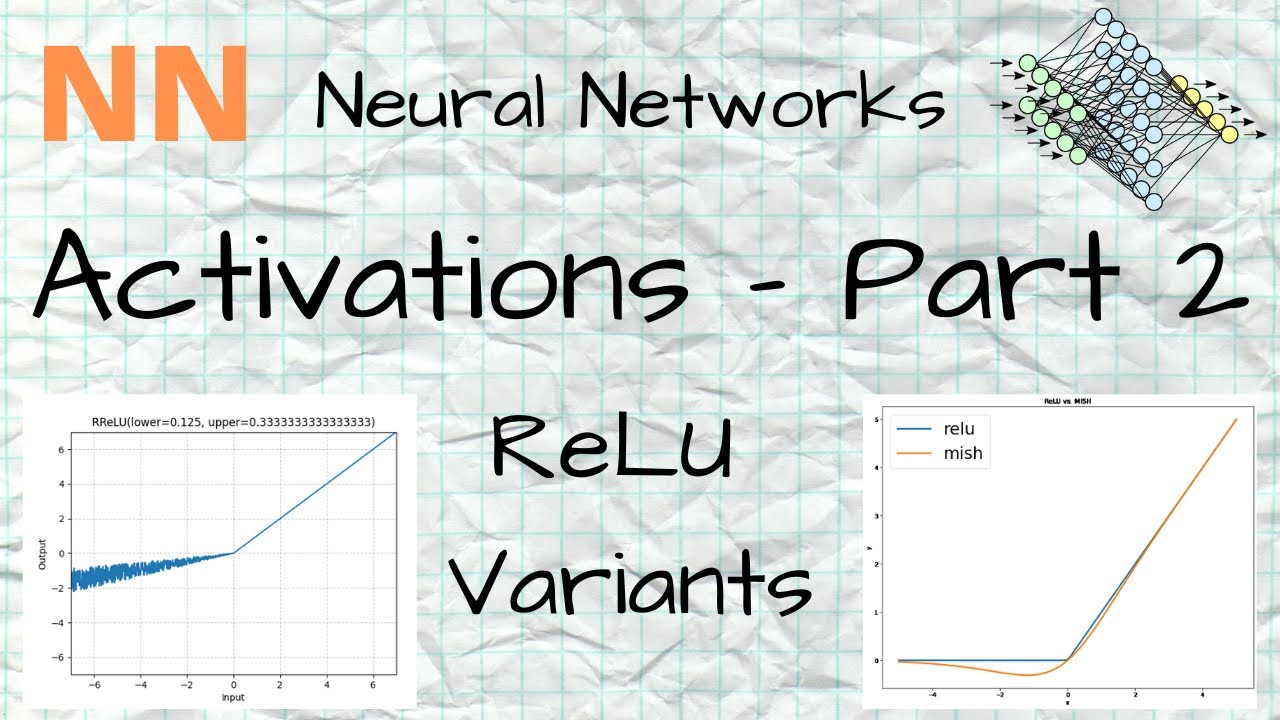 NN - 24 - Activations - Part 2: ReLU Variants - YouTube