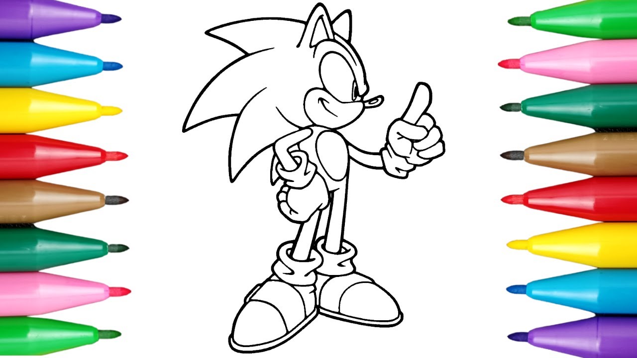 Sonic The Hedgehog Coloring Page | Educational Video For Kids, Learning ...