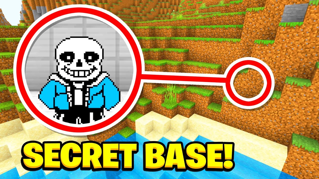 Minecraft: I Found SANS SECRET BASE! (/PE/MCPE) - YouTube