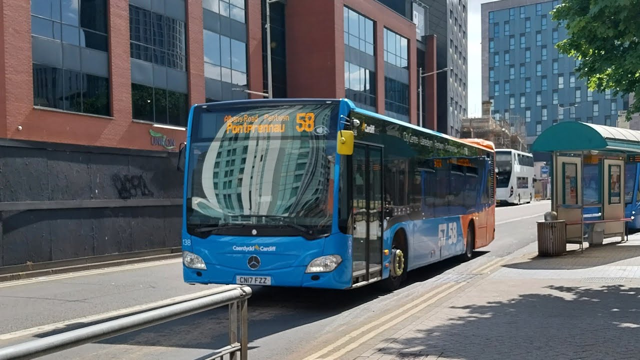 *KICKDOWN* Cardiff Bus Mercedes Citaro C2 On Route 57 (131) - YouTube